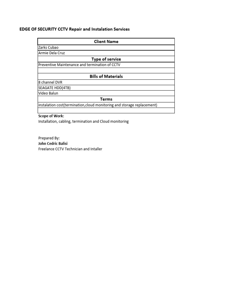 CCTV Sample | PDF