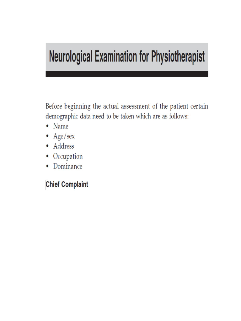 Neuro Assessment | PDF