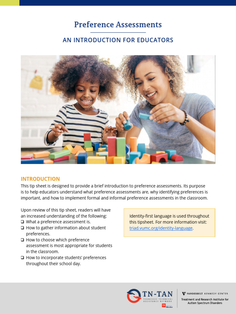 preference_assessment | PDF | Reinforcement | Attention