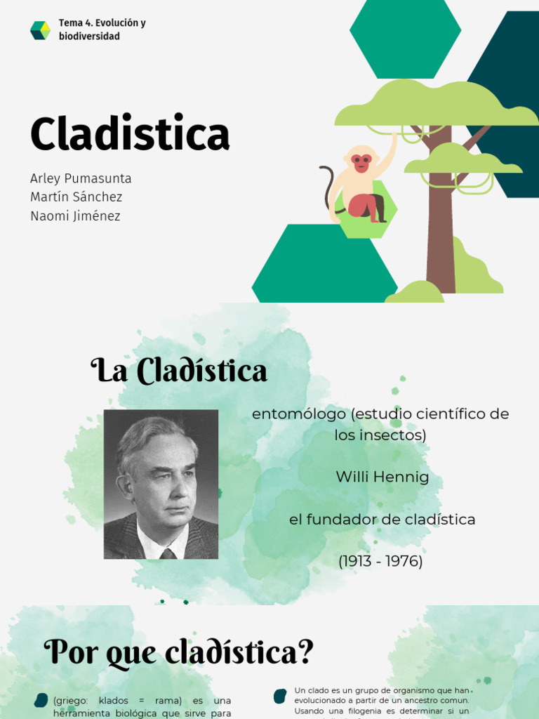 Cladística: Relaciones Evolutivas y Cladogramas | PDF | Evolución | Clade