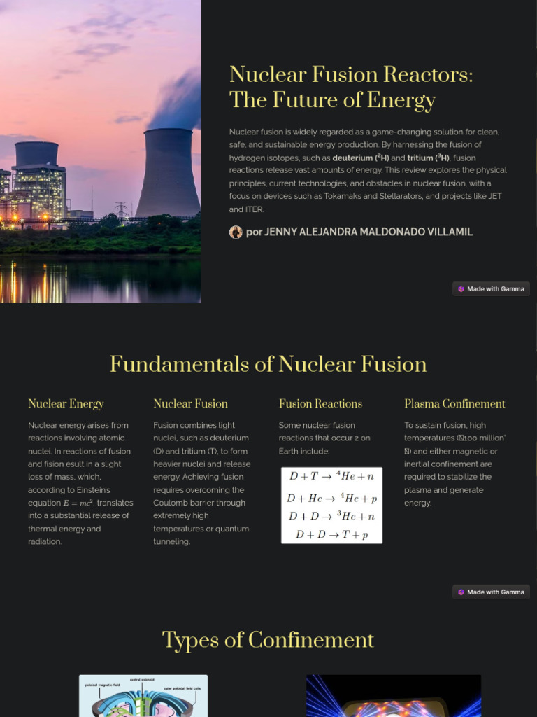 Nuclear Fusion Reactors The Future of Energy | PDF