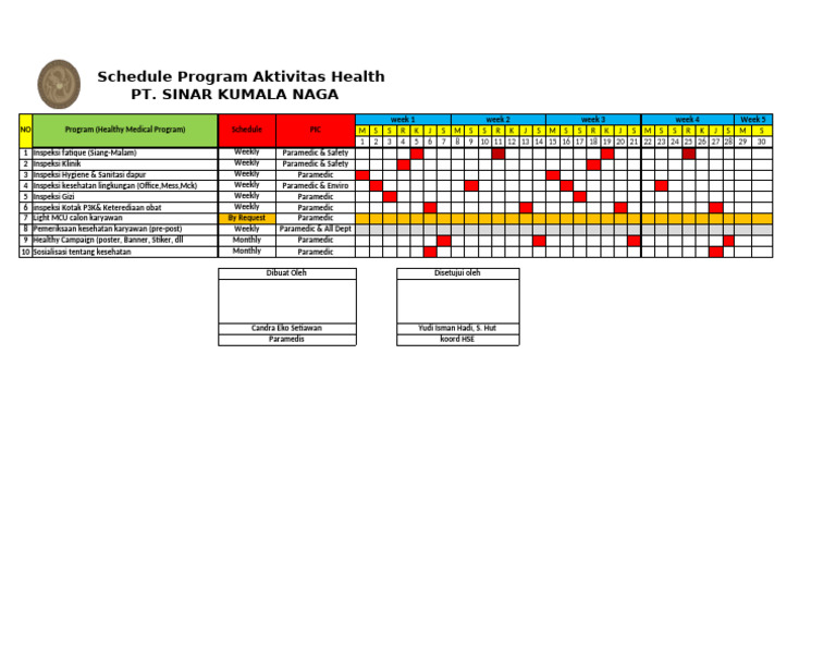 Schedule Inpeksi | PDF