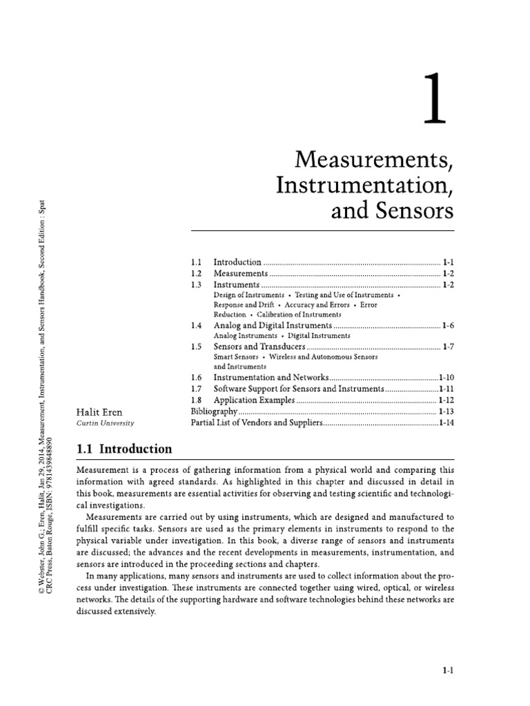 2014 Measurements Instrumentation and Sensors | PDF