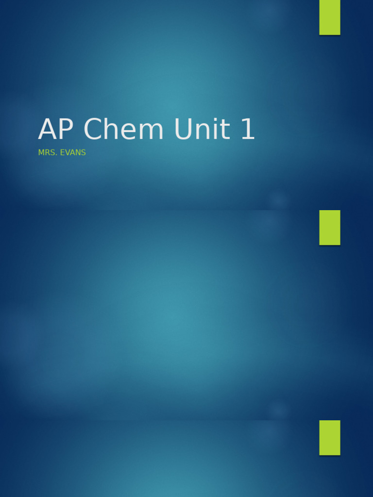 AP Chem Unit 1 | PDF