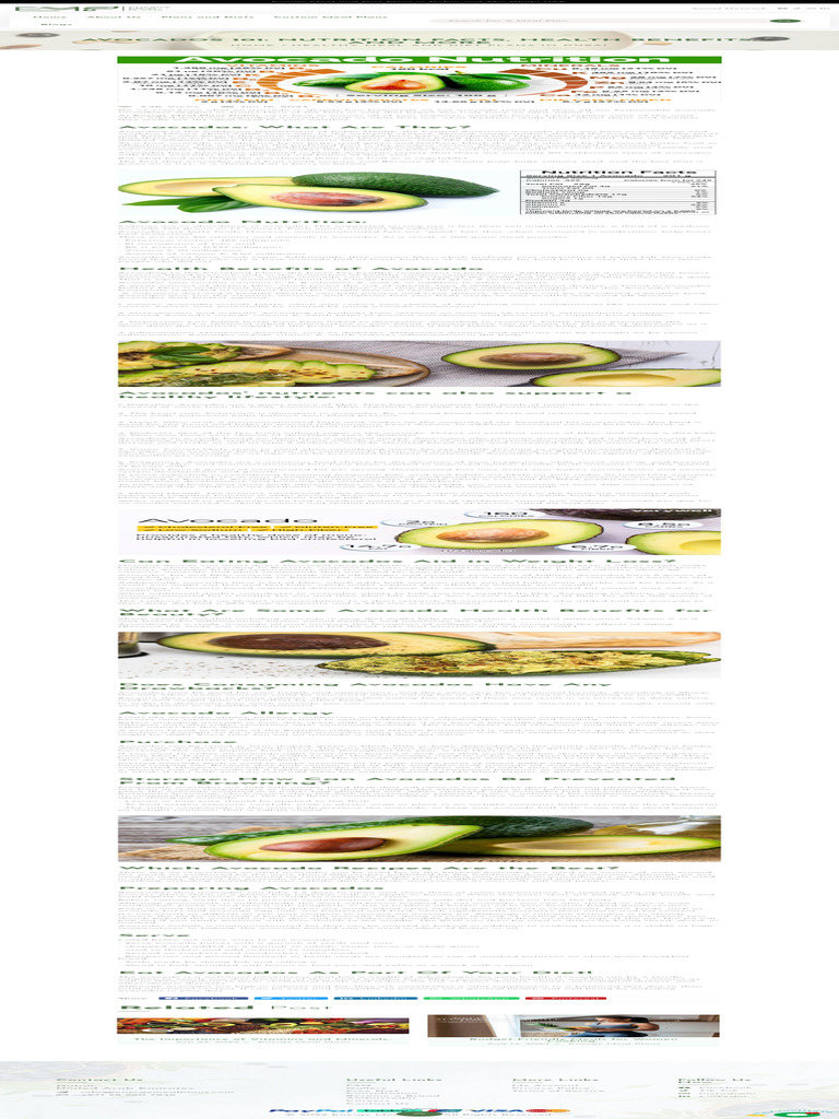 Avocados 101 Nutrition Facts, Health Benefits, and More | PDF | Avocado ...