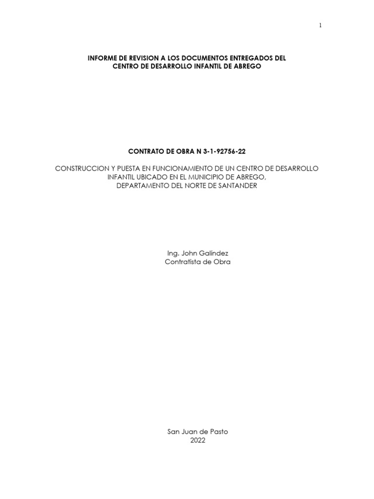 CDI. Informe Documentación | PDF
