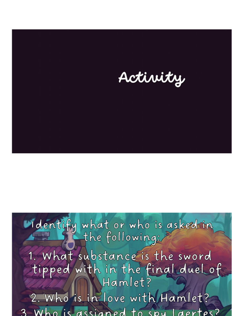 Activity (Hamlet) - Grade9 | PDF