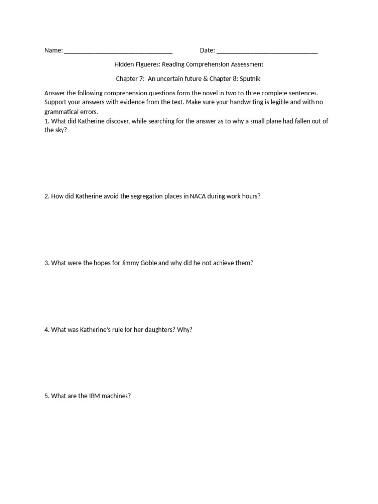 Chapter 7 Comprehension Questions | PDF