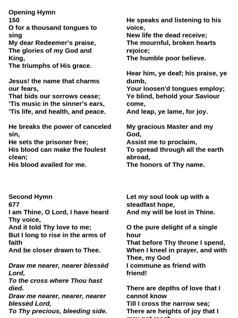 Hymns for Worship and Reflection | PDF | Religious Belief And Doctrine
