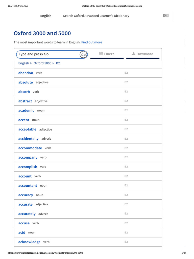 Oxford 3000 and 5000 | PDF | Verb | Adjective