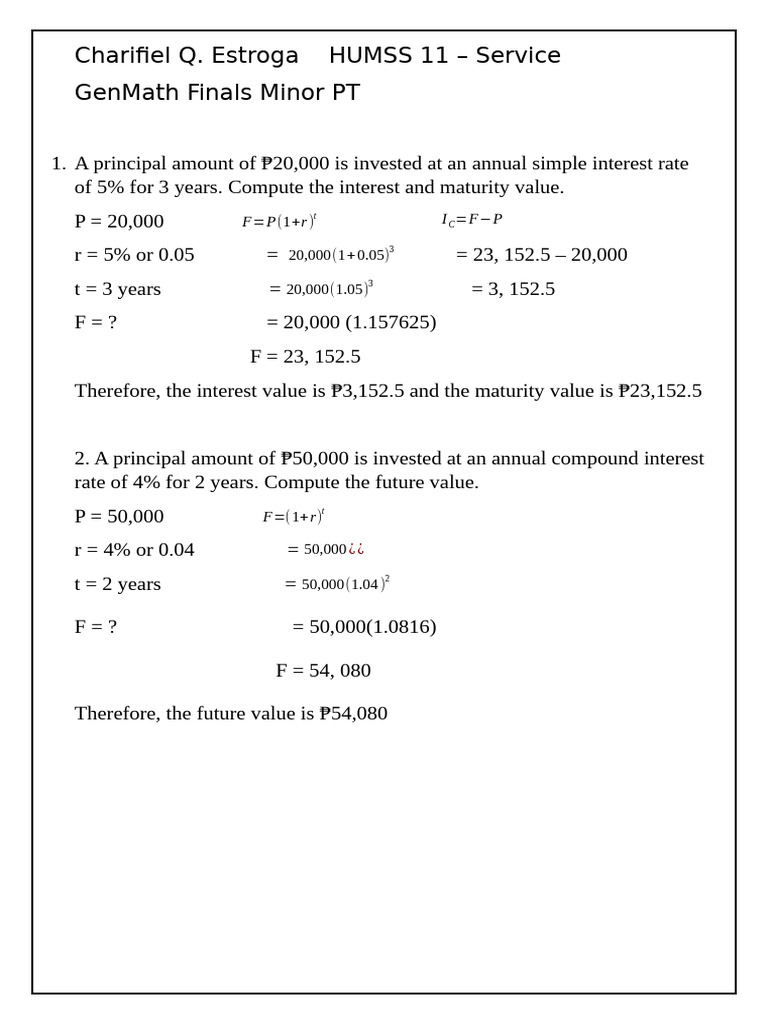 Charifiel GenMath PT OG 1 | PDF