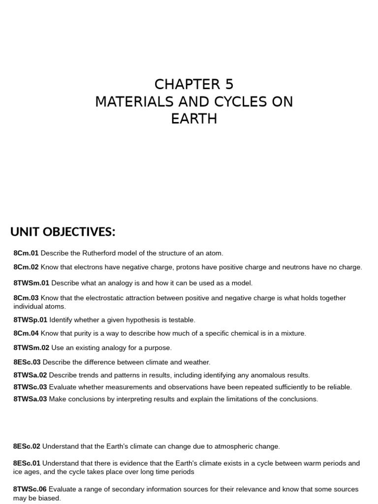 G7 CH5 | PDF | Atoms | Earth