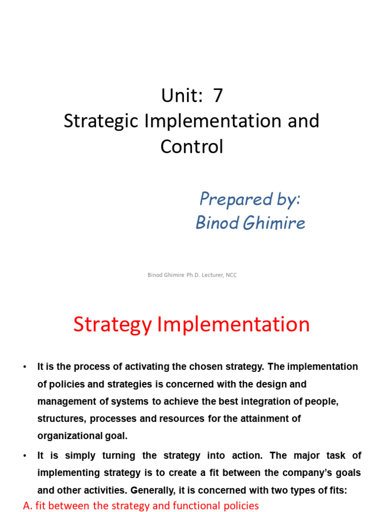 Mbs Chapter 7 Strategic MGMT | PDF | Strategic Management | Goal