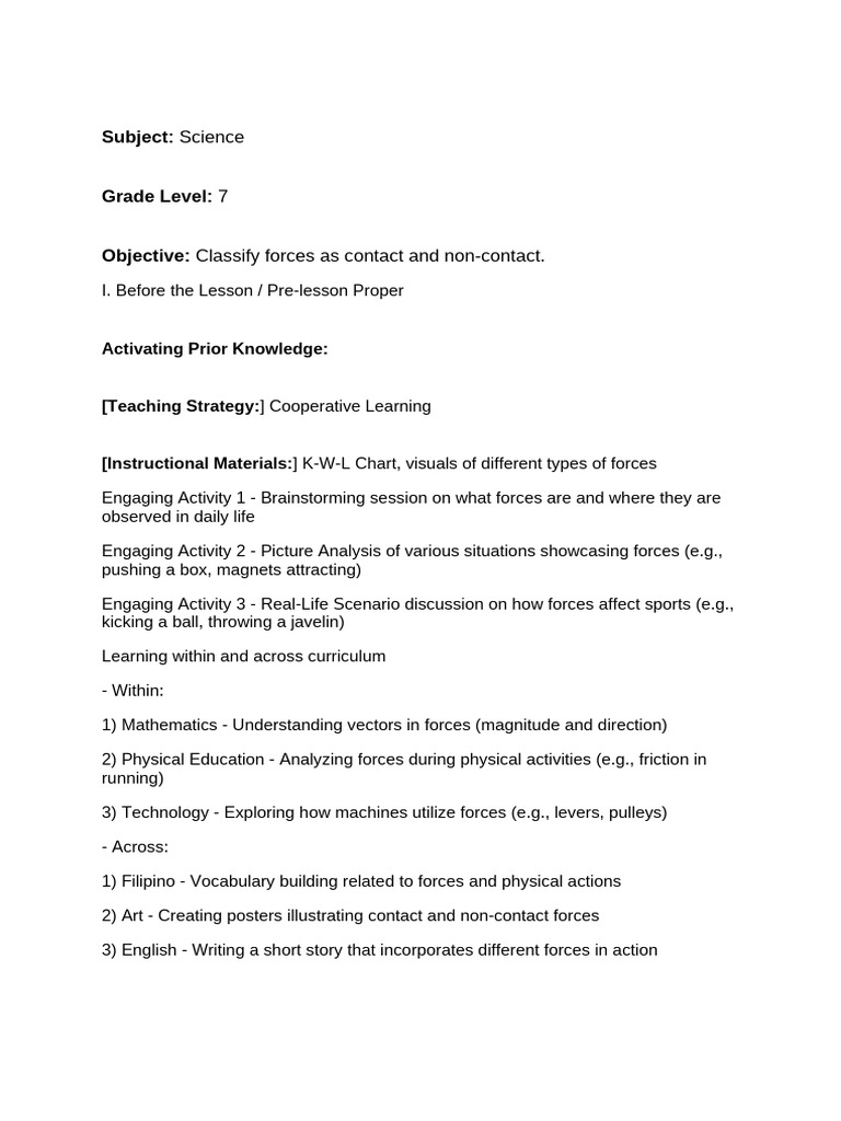DLP-Classify Forces As Contact and Non-Contact | PDF | Force | Learning