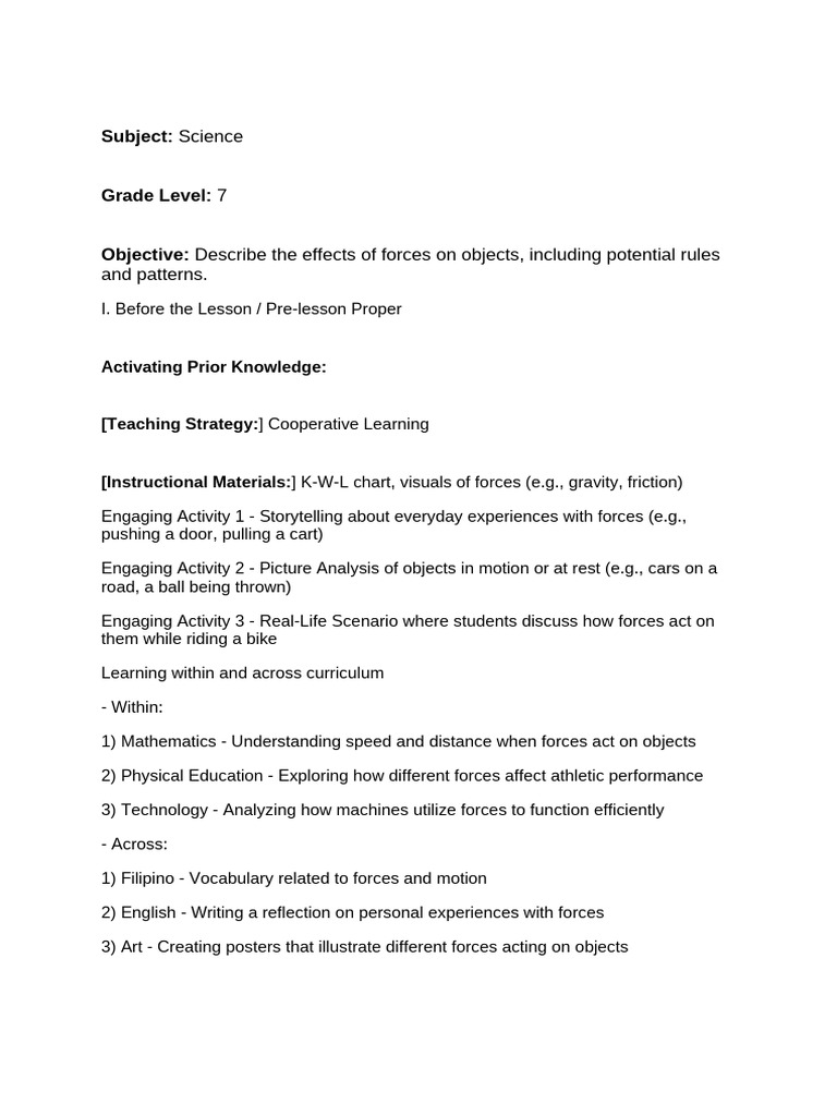 Effects of Forces on Objects in Motion | PDF | Force | Friction