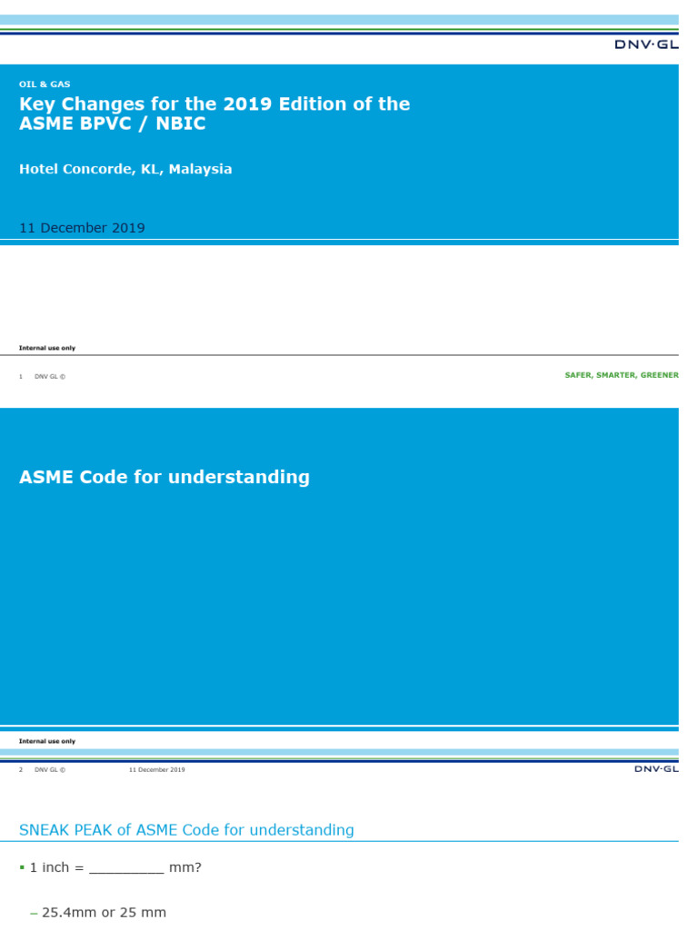 Final Presentation of ASME Code Update Seminar 2019 KL | PDF | Pipe ...
