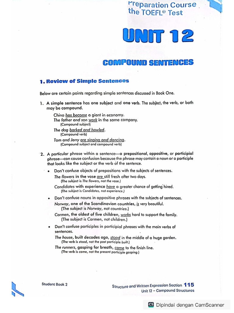 Unit 12 Compound Sentences (Structure) | PDF