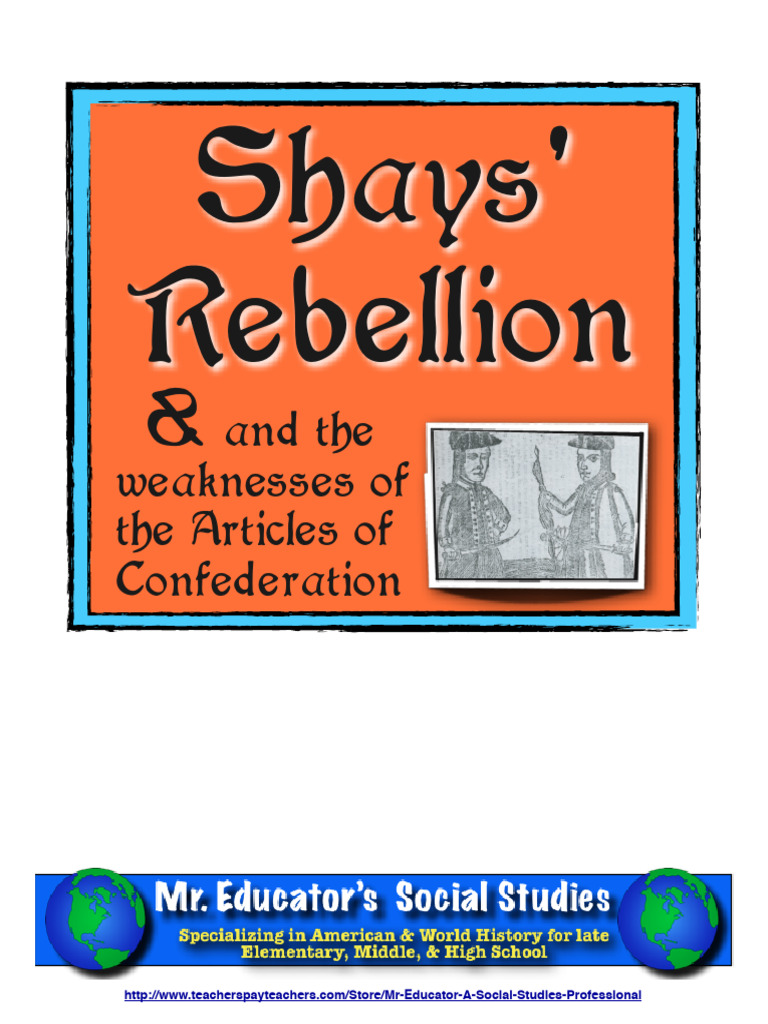 Shays Rebellion and Articles of Conf Worksheets | PDF | Government