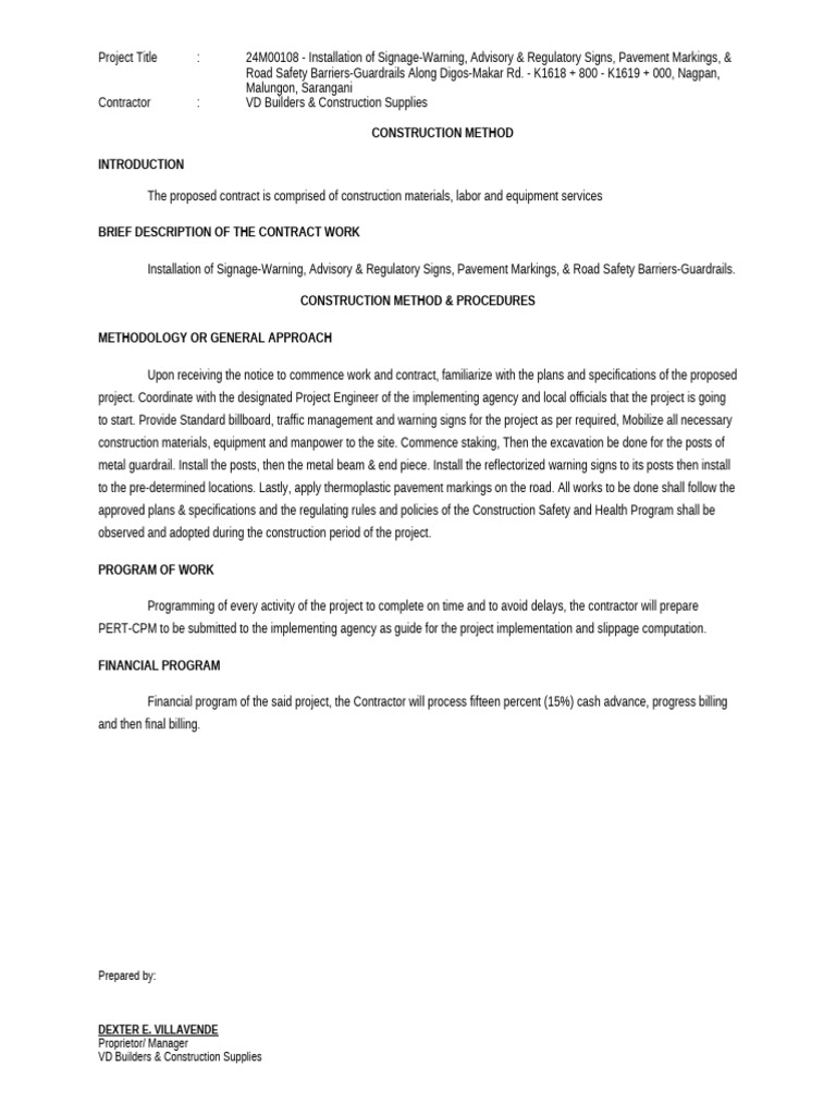 24M00108 - Construction Method | PDF