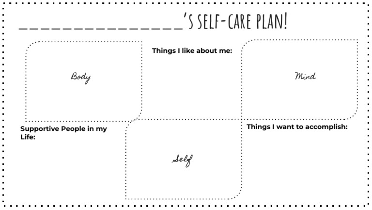 Self-Care Plan! Worksheet | PDF