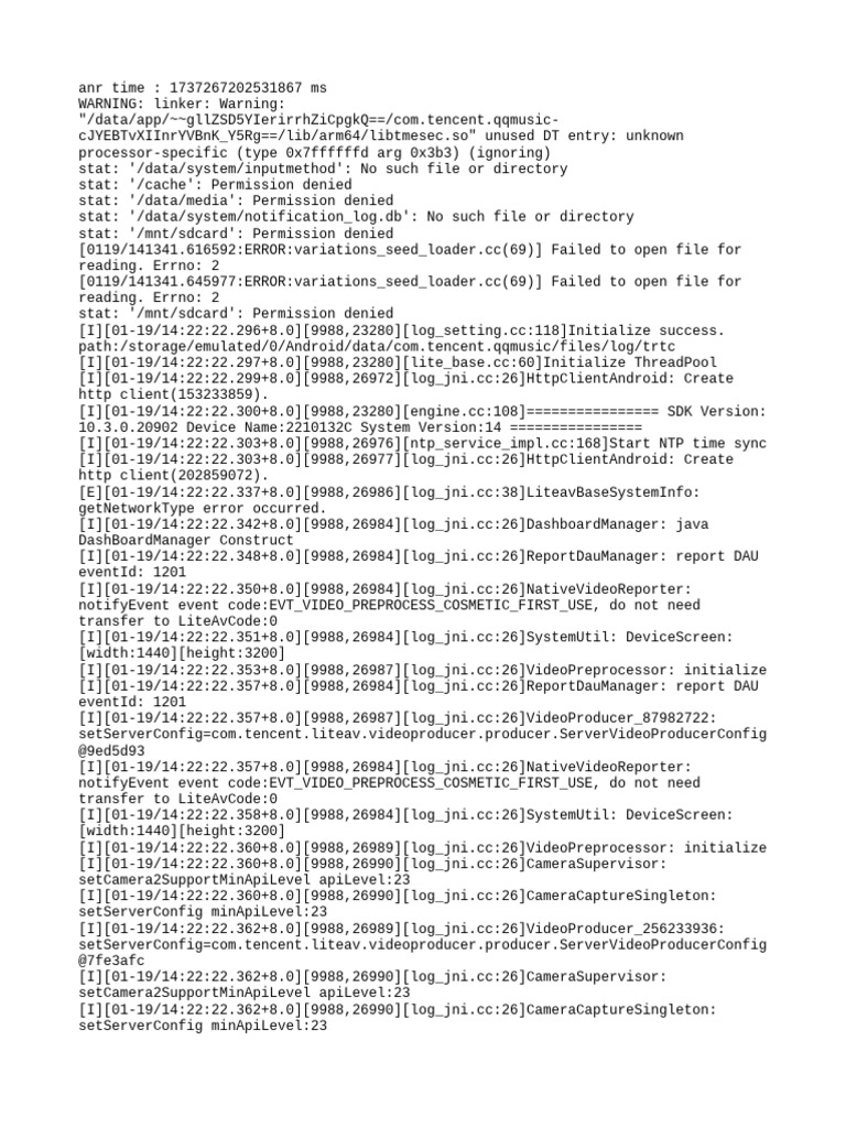 Anr Sys Trace File 1737267202314 | PDF | Computer Hardware | Computer Data