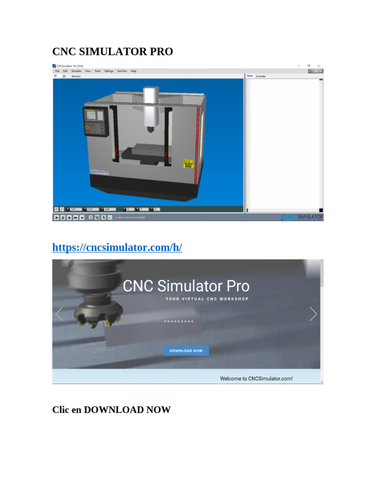 Guía de Instalación CNC Simulator Pro | PDF