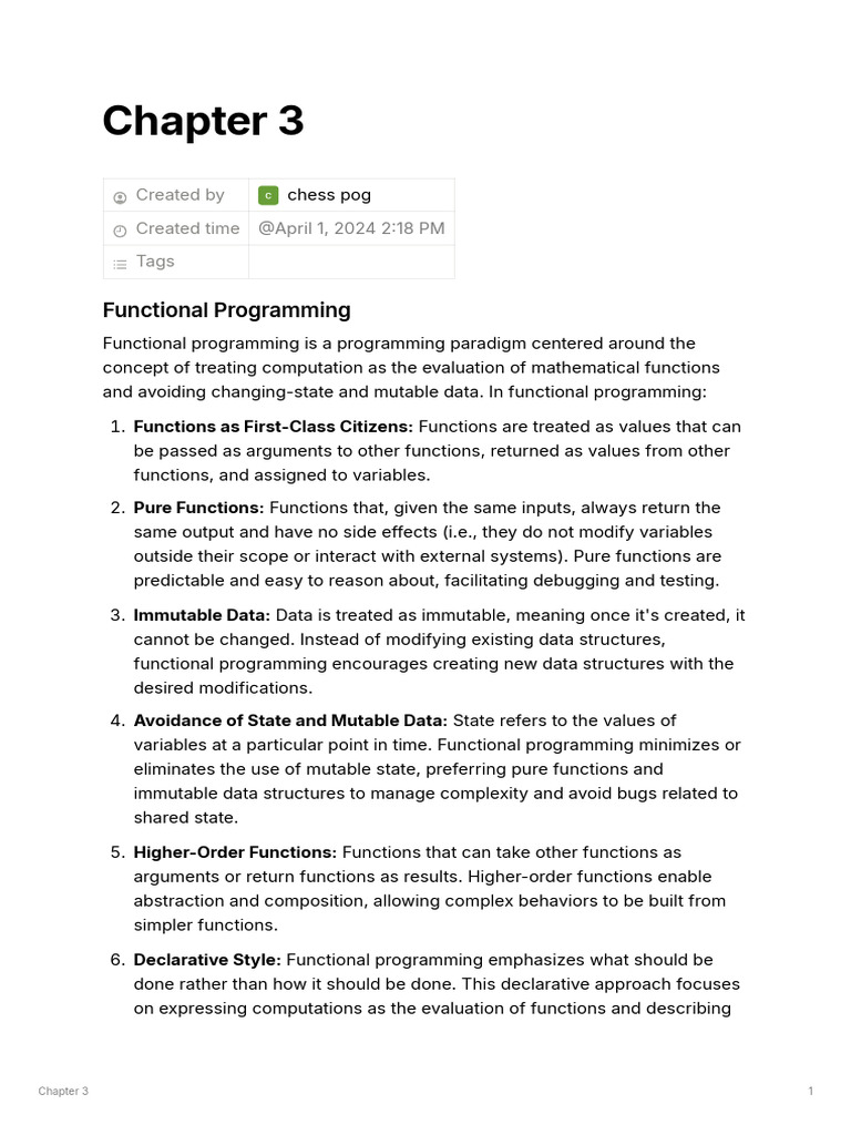 Introduction to Functional Programming | PDF | Functional Programming ...