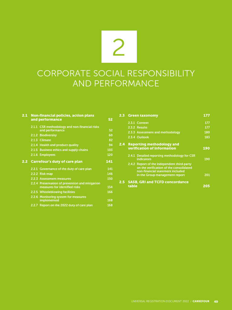 Carrefour 2022 CSR Report Overview | PDF | Corporate Social ...
