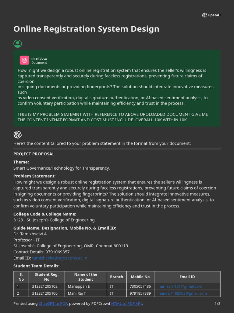 Online Registration System Design | PDF | Usability | Cloud Computing
