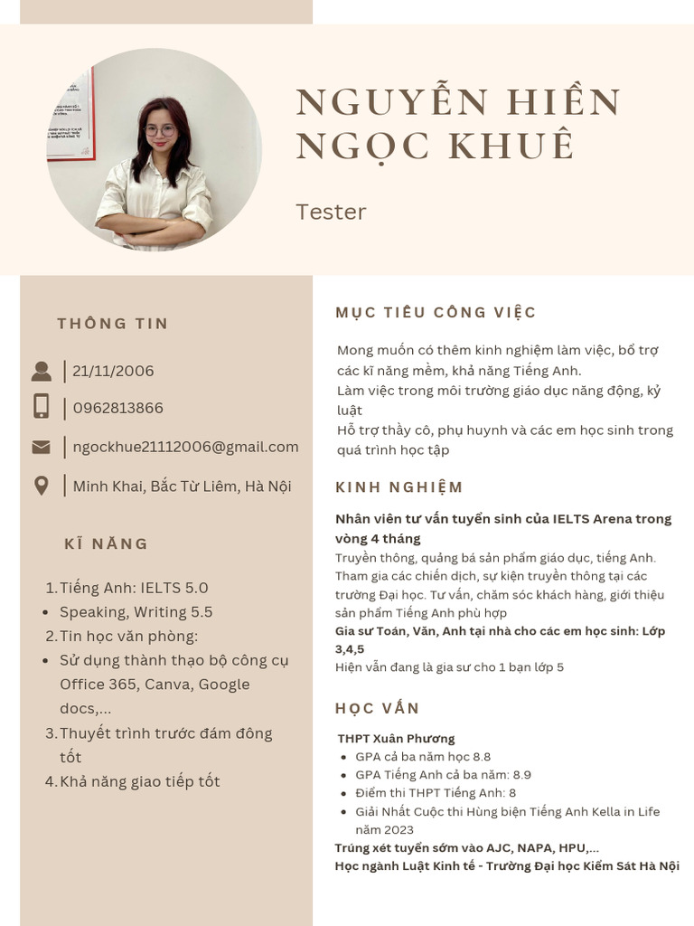 CV Français Professionnel Marron Simple | PDF