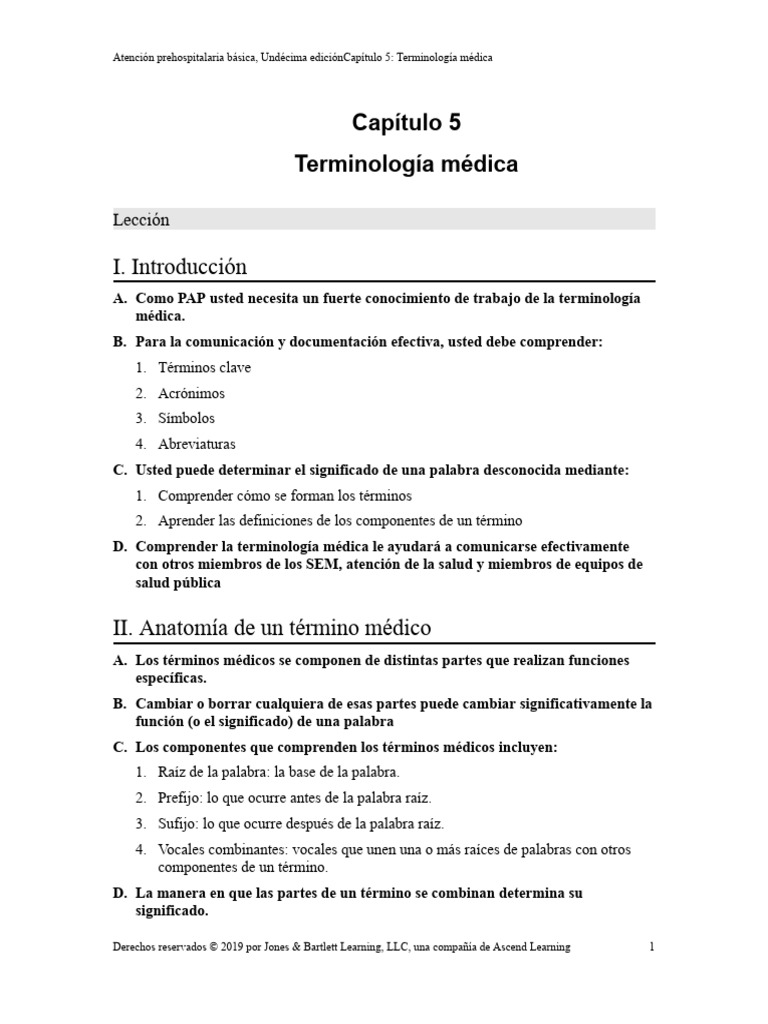 Capitulo 5 Terminologia Medica | PDF | Términos anatómicos de ubicación | Lingüística