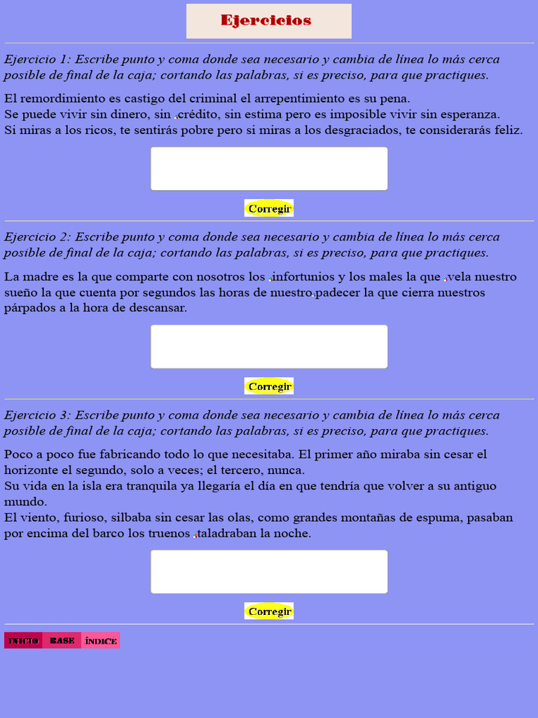 Coma Ejercicios HTML | PDF