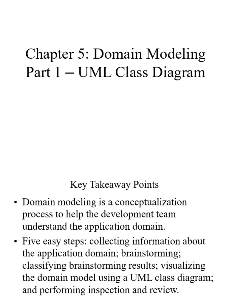 OO Chapter 5 - Domain Modeling Part 1 | PDF | Inheritance (Object ...