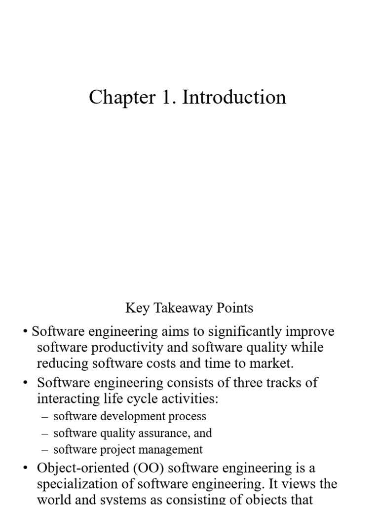 OO Chapter 1 - Introduction | PDF | Software Development Process | Software OO Chapter 1 - Introduction | PDF | Software Development Process | Software
