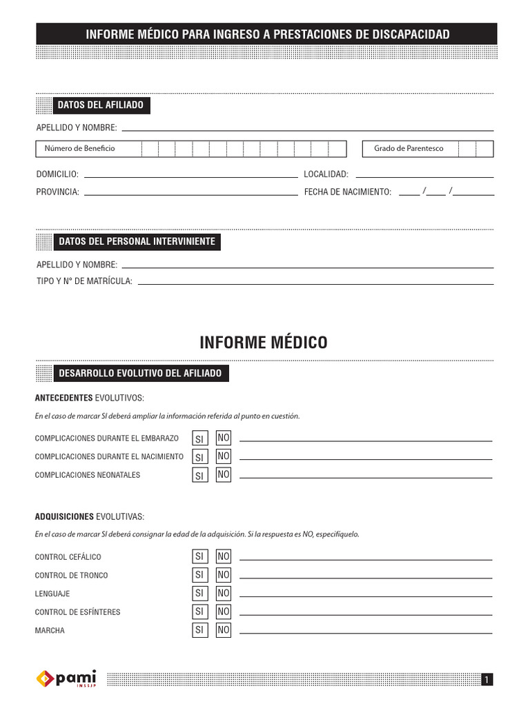 PAMI Planilla Médica | PDF | Medicina CLINICA | Especialidades Medicas