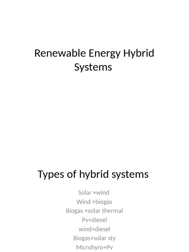 Hybrid RES | PDF