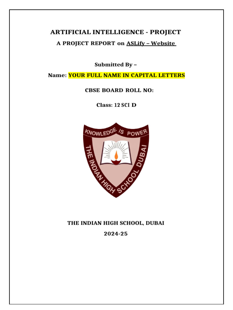 IBM-CBSE AI Project Logbook Draft Oct (1) | PDF | Sign Language | Artificial Intelligence