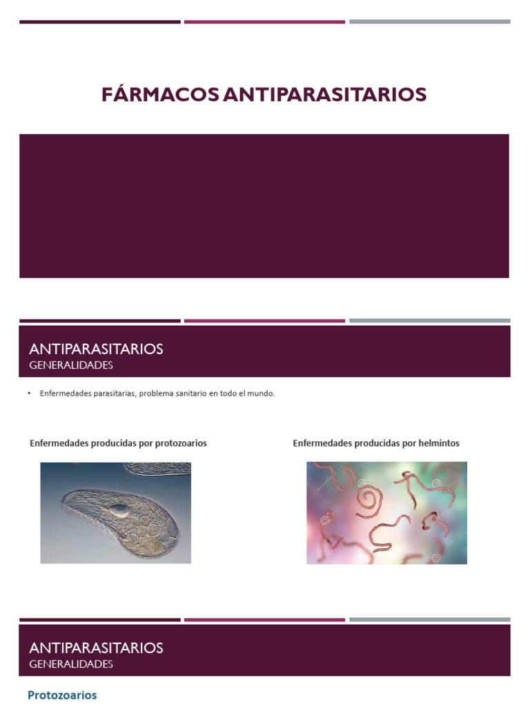 Antiparasitarios: Tipos y Usos Clínicos | PDF | Medicina CLINICA ...