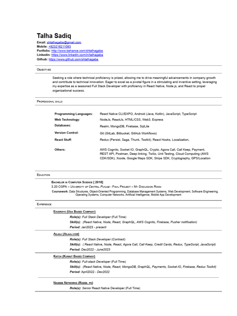 Full Stack Developer Portfolio | PDF | Mobile App | Android (Operating System)