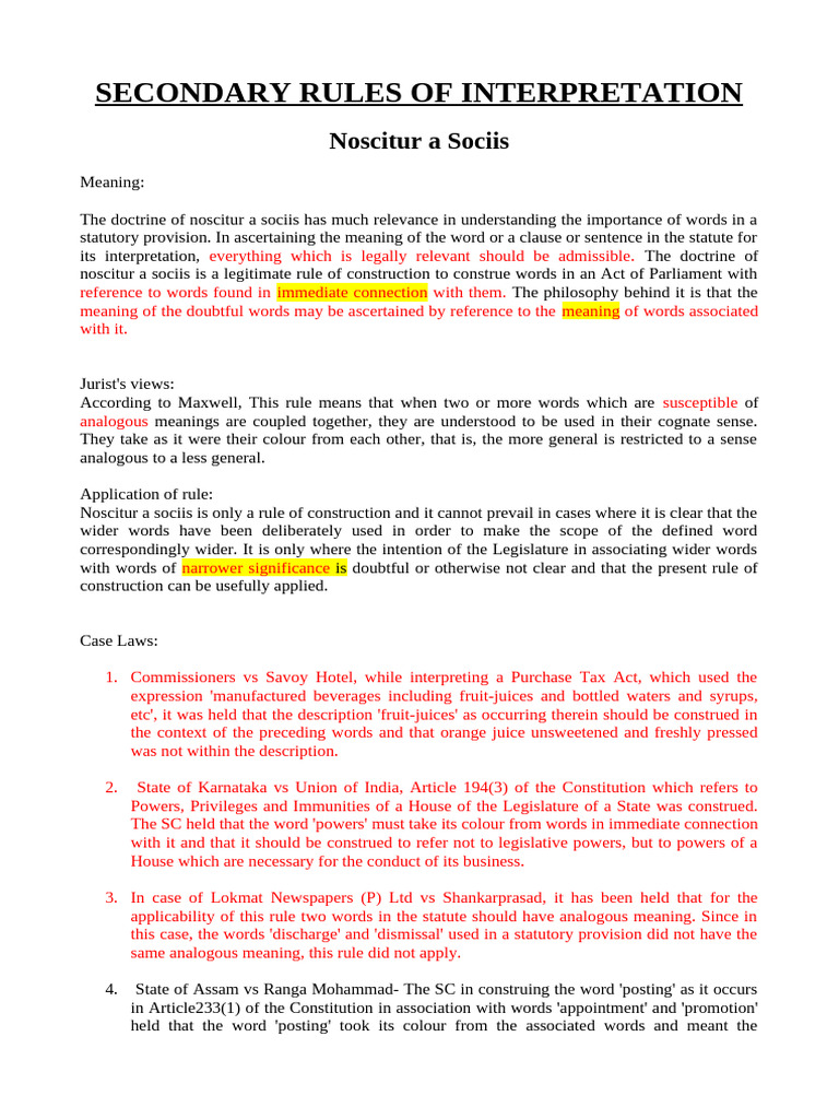 Secondary Rules | PDF | Statutory Interpretation | Justice