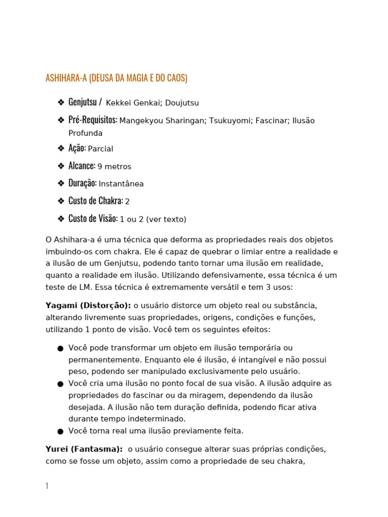 Mangekyou Sharingan Ashihara-A | PDF