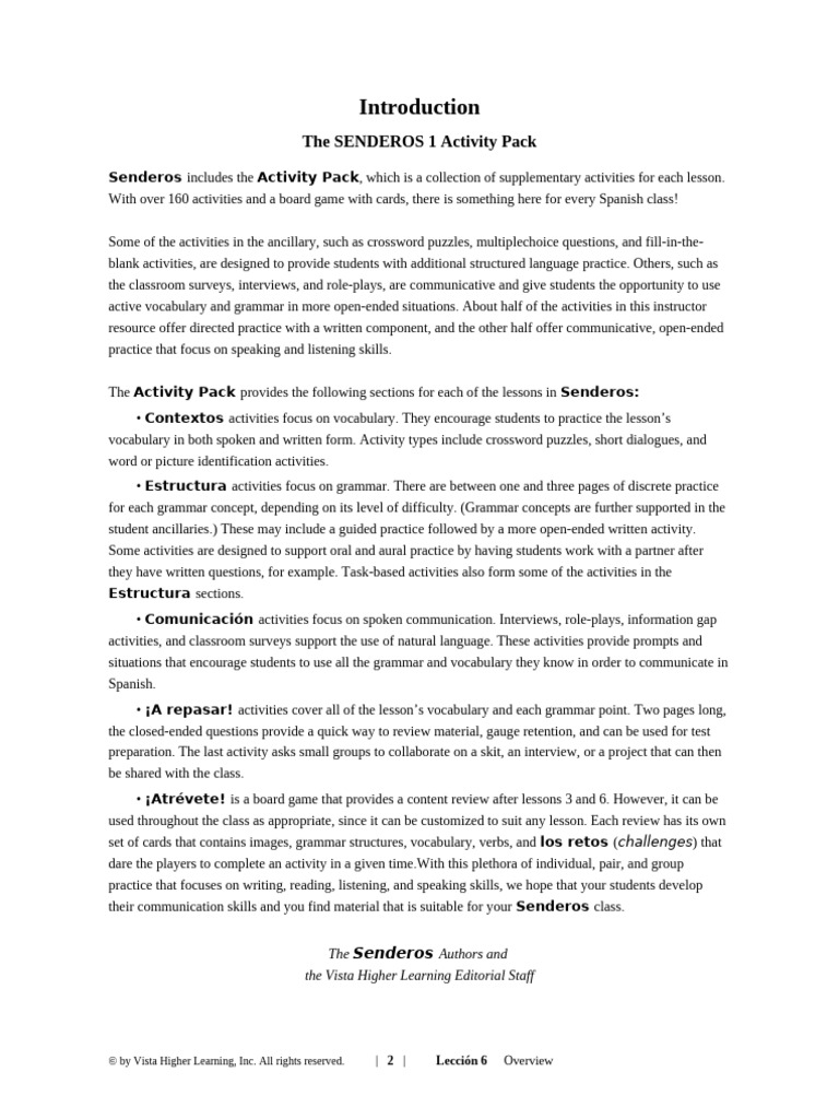 sdr23 - v1 - Activity - Pack - Overview 2 | PDF | Vocabulary | Human ...