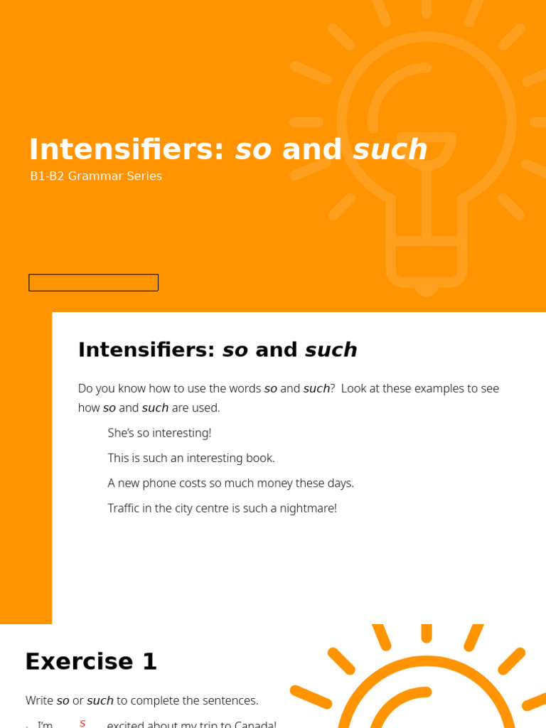 B! Intensifiers- so and such | PDF