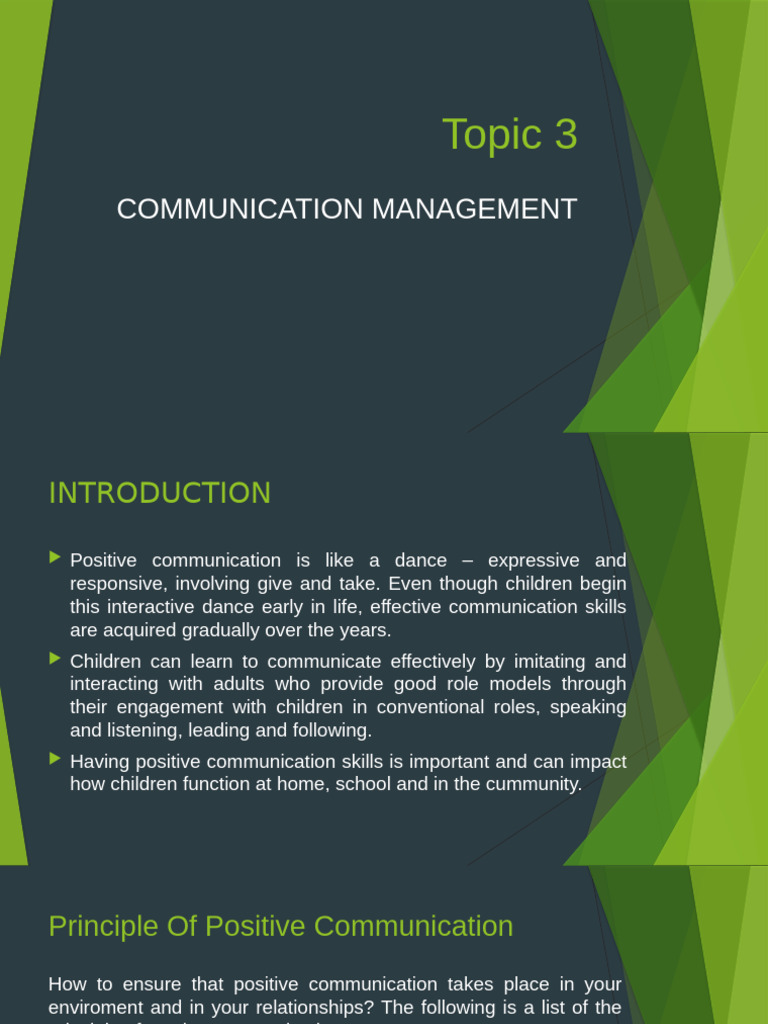 Effective Communication in Early Childhood | PDF | Communication ...