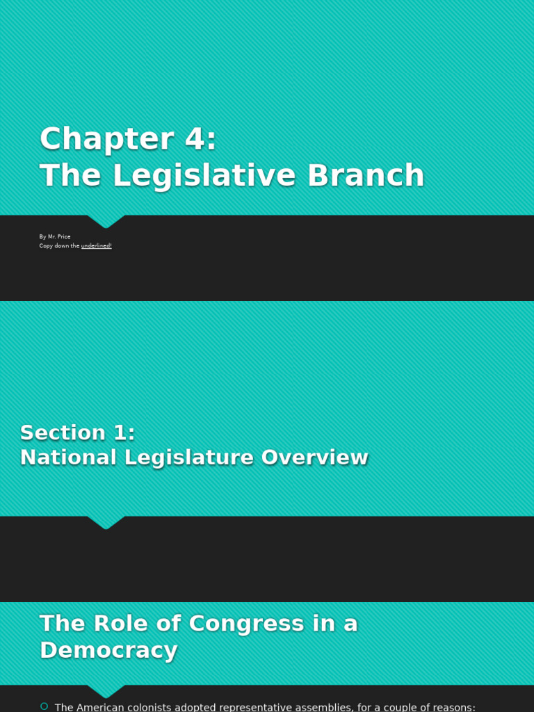 Chapter 4 Part 1 | PDF | United States Congress | American Government