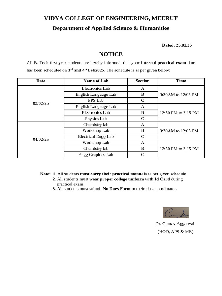 Internal Practical Exam - First Sem - 2025 | PDF