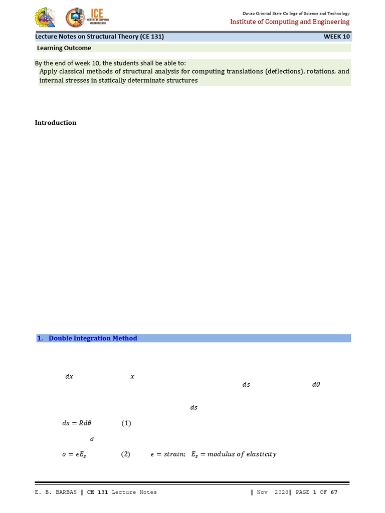 WEEK-6-10-Updated | PDF | Deformation (Engineering) | Beam (Structure)