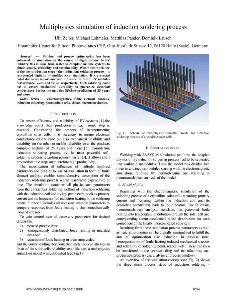 Multiphysics Simulation of Induction Soldering Process | PDF | Heat ...