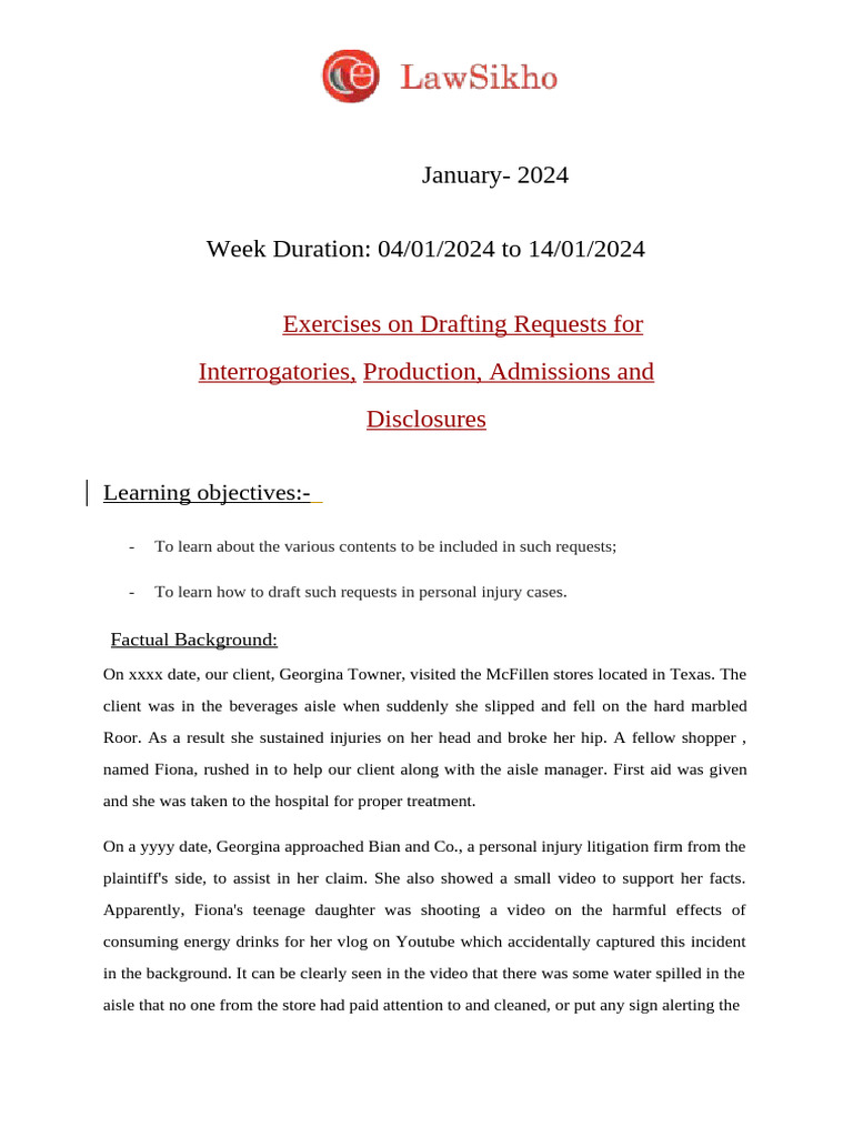 Drafting Interogatories Etc | PDF | Discovery (Law) | Interrogatories