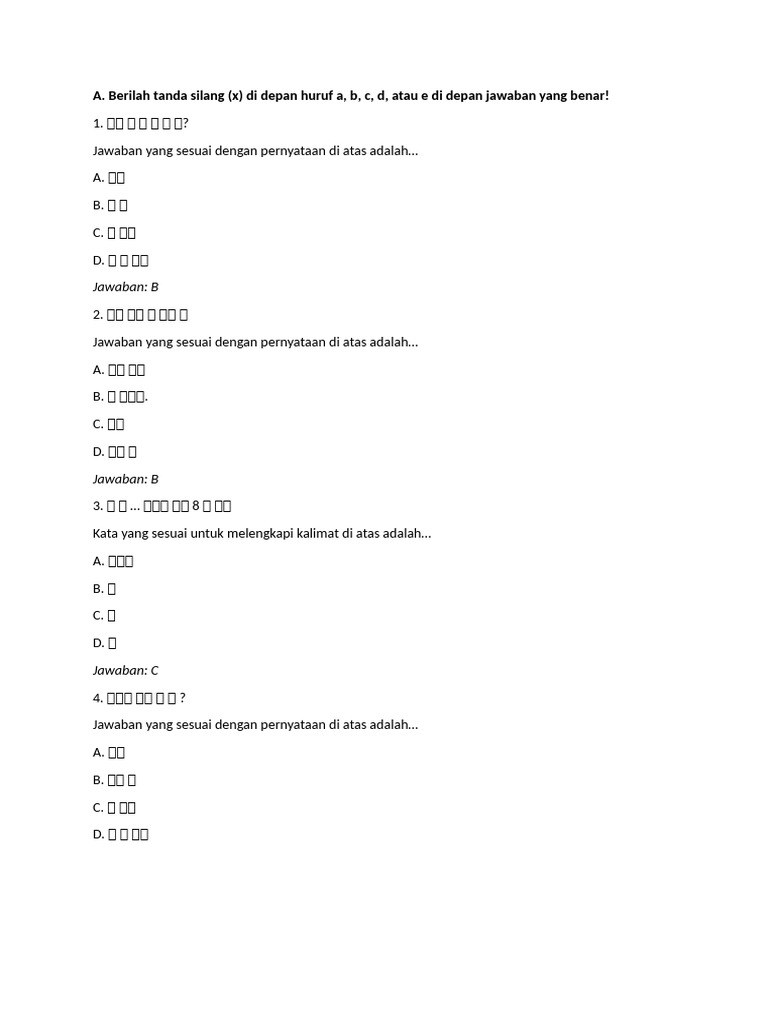 Soal Latihan Mandarin 12-2024 | PDF